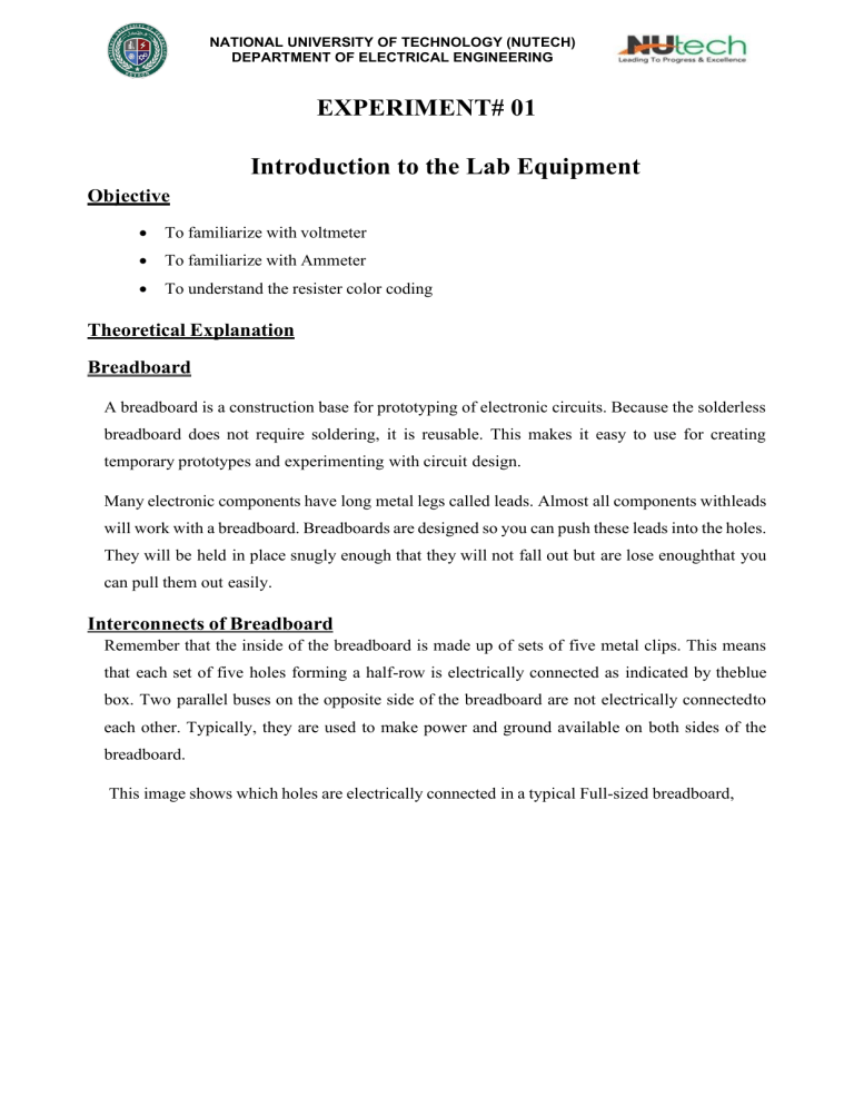 Lab Experiment: Introduction to Lab Equipment