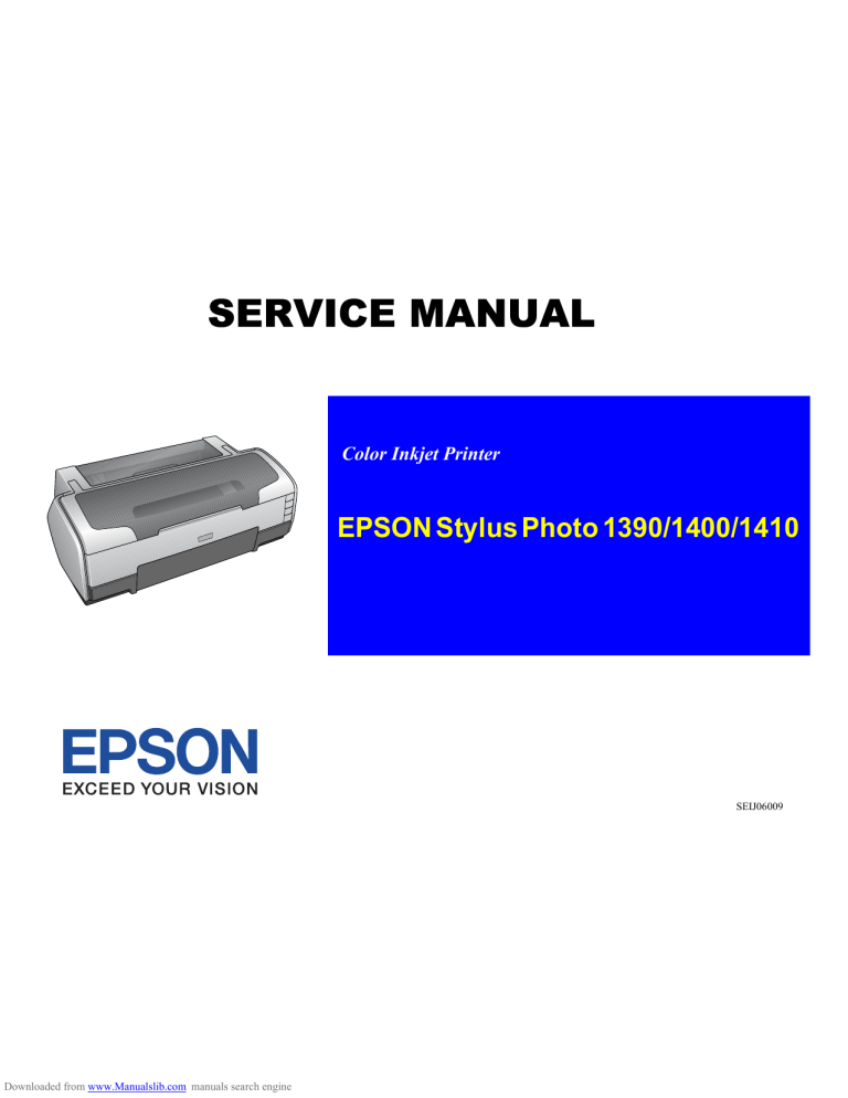 EPSON Stylus Photo 1390/1400/1410 Service Manual