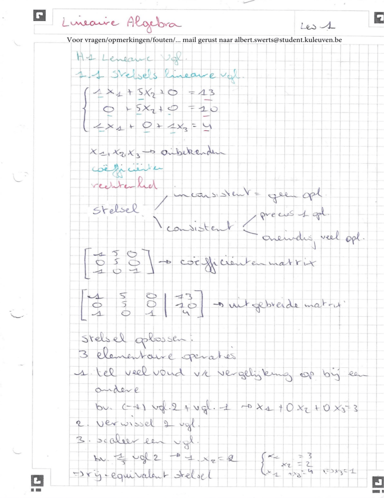 Linear Algebra: Systems of Equations & Matrices