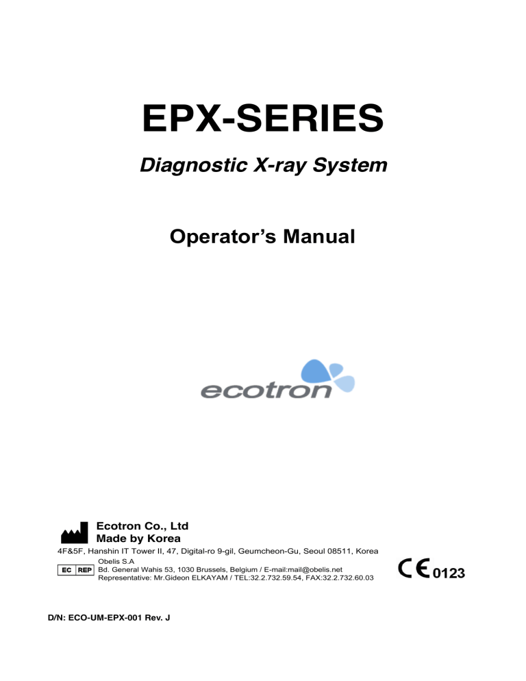 EPX-SERIES X-ray System Operator's Manual