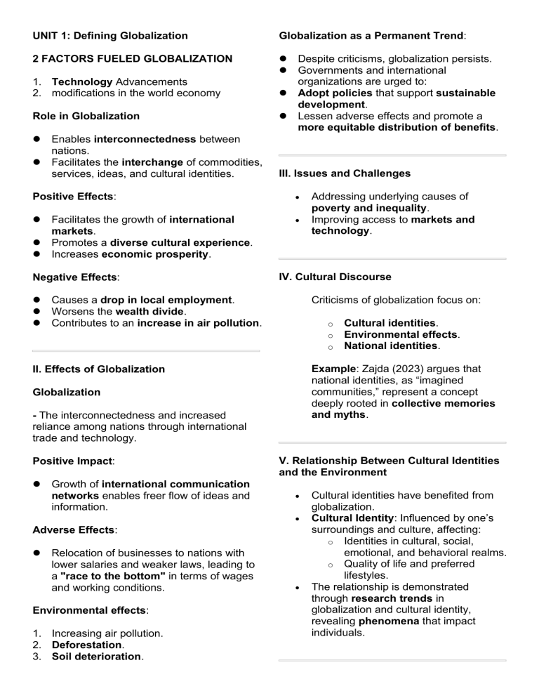 Globalization: Definition, Effects, and Cultural Impact