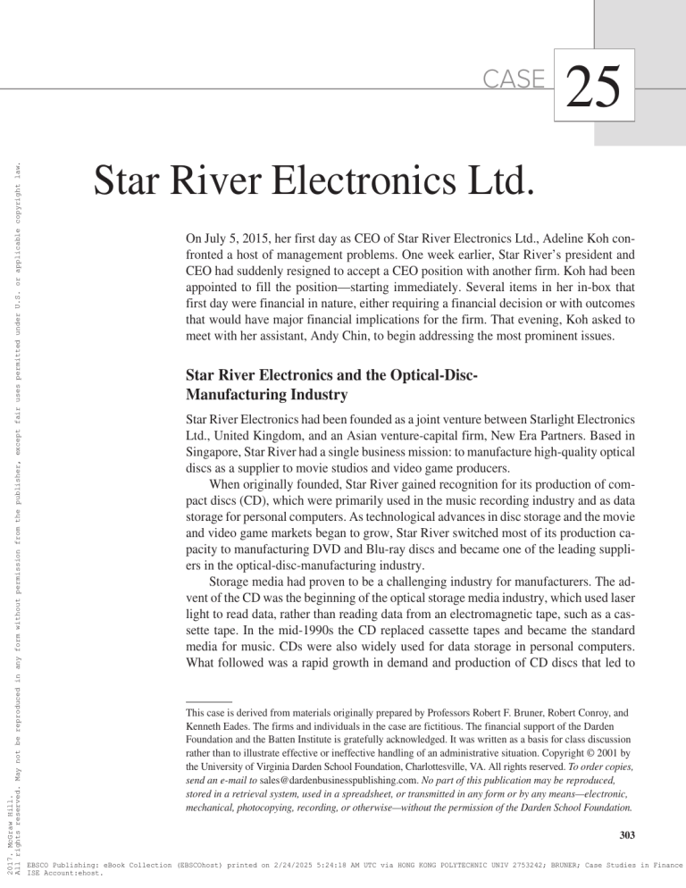 Star River Electronics Case Study: Financial Analysis & Budgeting