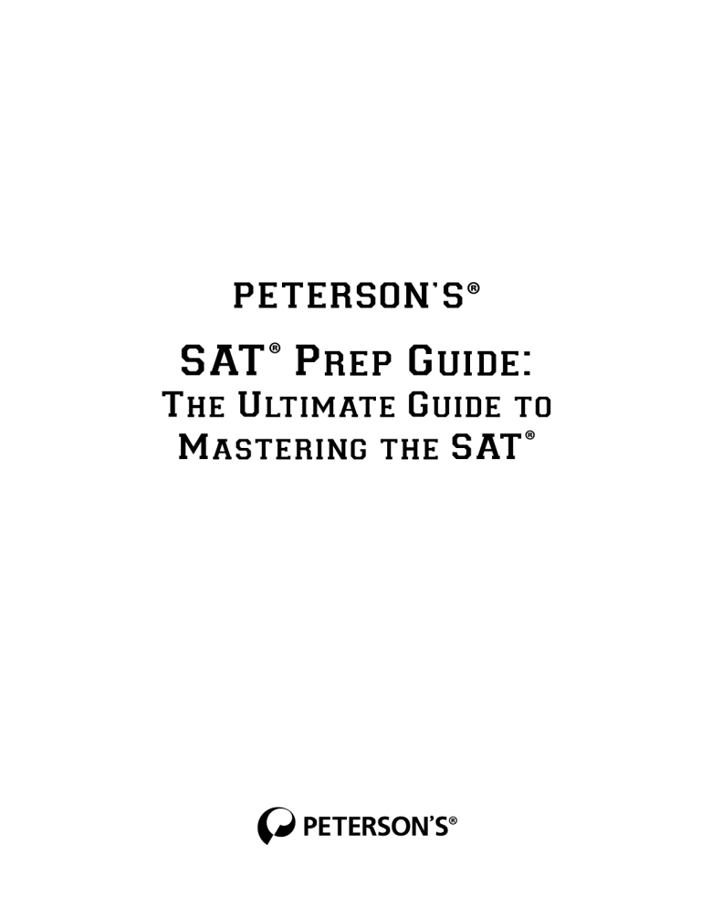 SAT Prep Guide: Mastering the SAT Exam