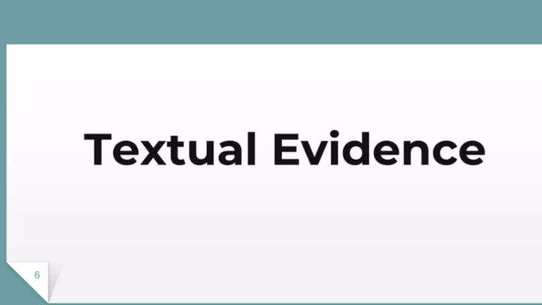 Textual Evidence: How to Present & Cite