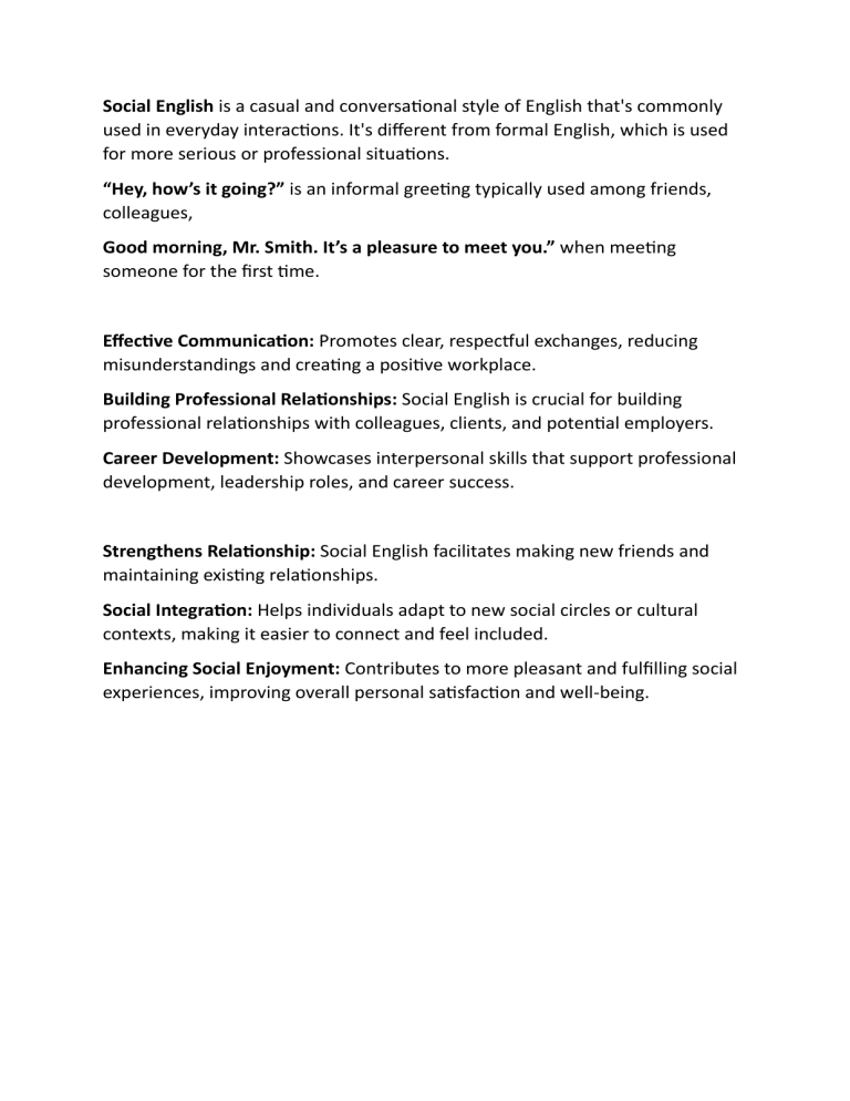 Social English: Definition, Importance, and Benefits