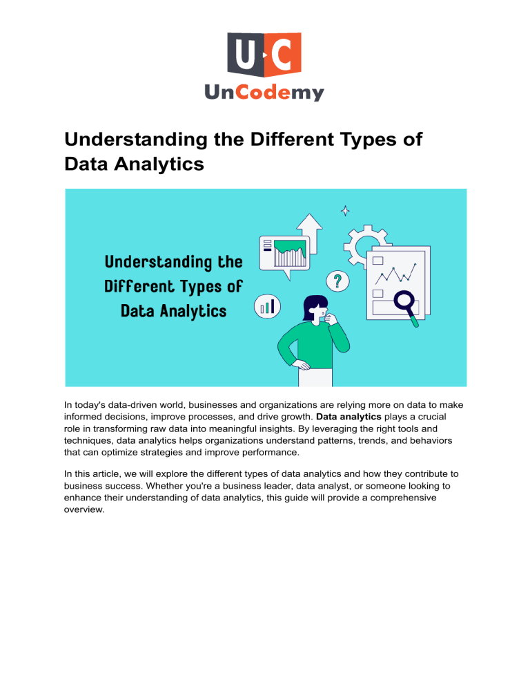 Data Analytics Types: Descriptive, Diagnostic, Predictive