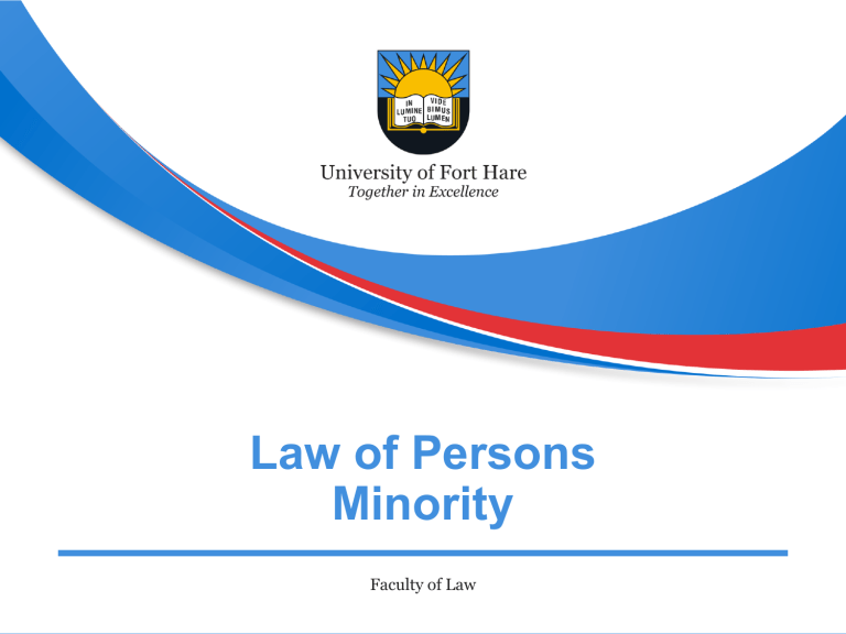 Law of Persons: Minority - Contractual Capacity & Legal Rights