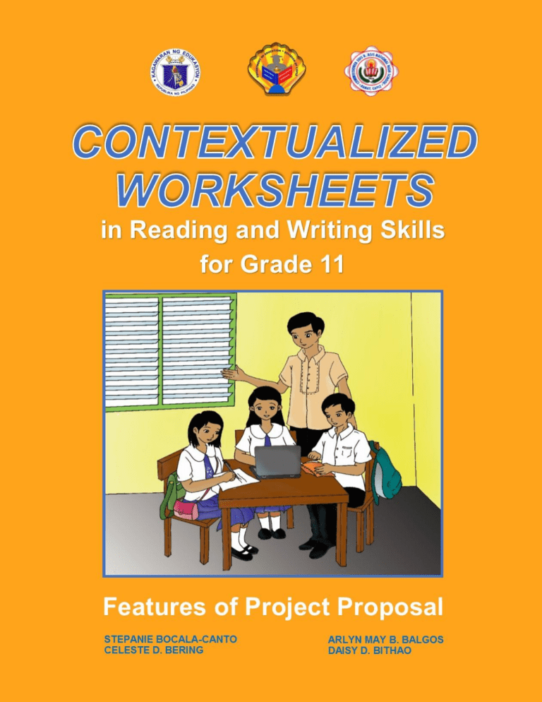 Reading & Writing Skills: Project Proposal Worksheets for Grade 11