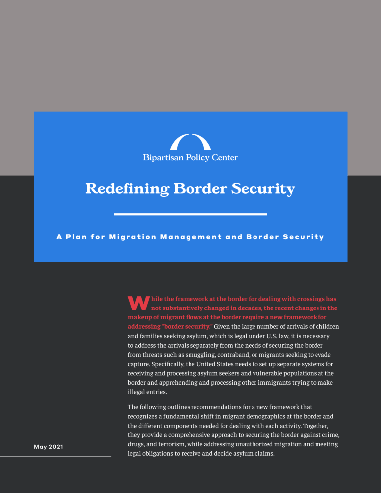 Redefining Border Security: Migration Management Plan