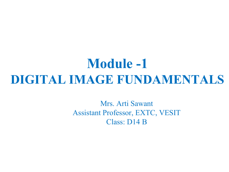 Digital Image Fundamentals Presentation