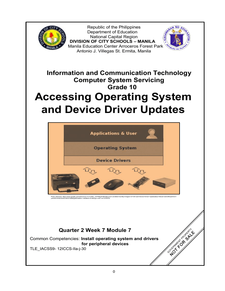 OS & Driver Updates: Grade 10 Module