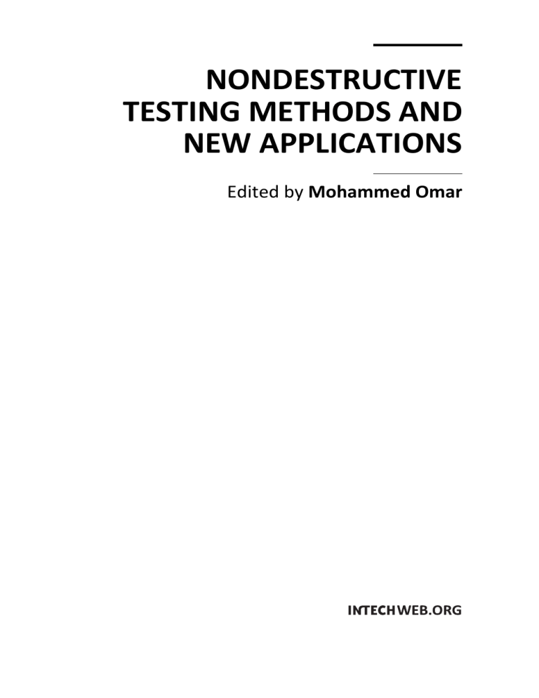 Nondestructive Testing Methods & Applications