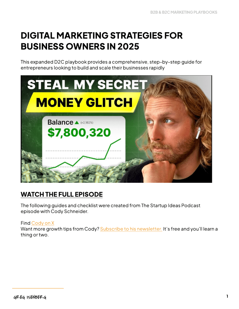 B2B & B2C Marketing Playbooks for 2025