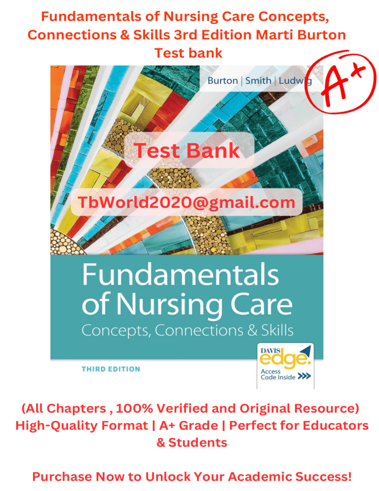 Nursing Fundamentals Test Bank: Chapter 1 Questions