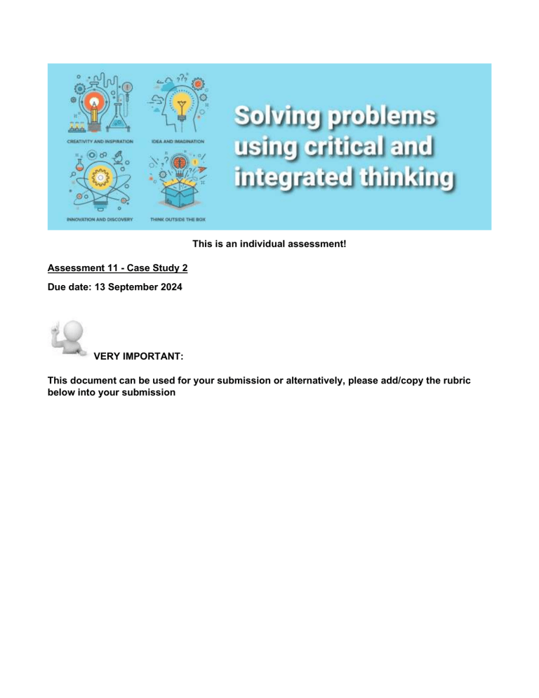 Assessment: Critical Thinking & Problem Solving