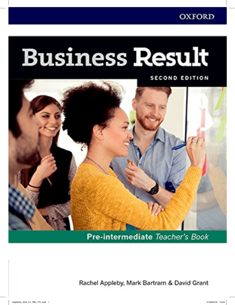 Business Result Pre-intermediate Teacher's Book