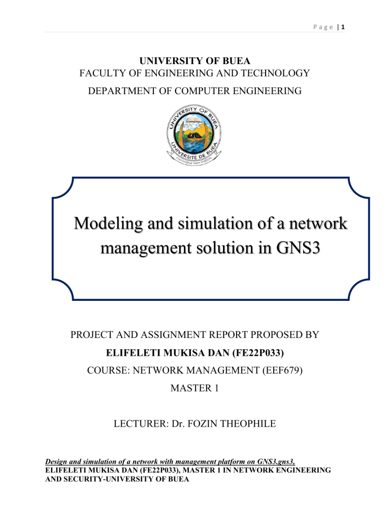 Network Management Simulation in GNS3 Project Report