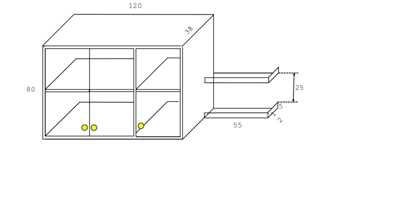 Technical Drawing: Cabinet/Shelving Unit Dimensions