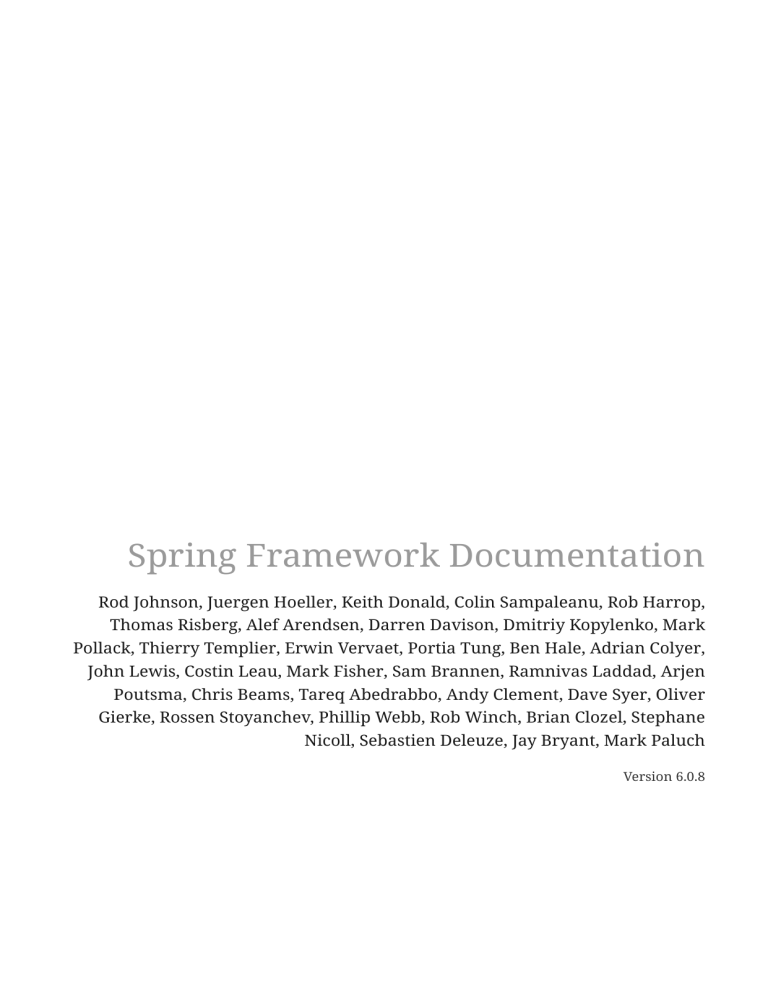 Spring Framework Documentation v6.0.8