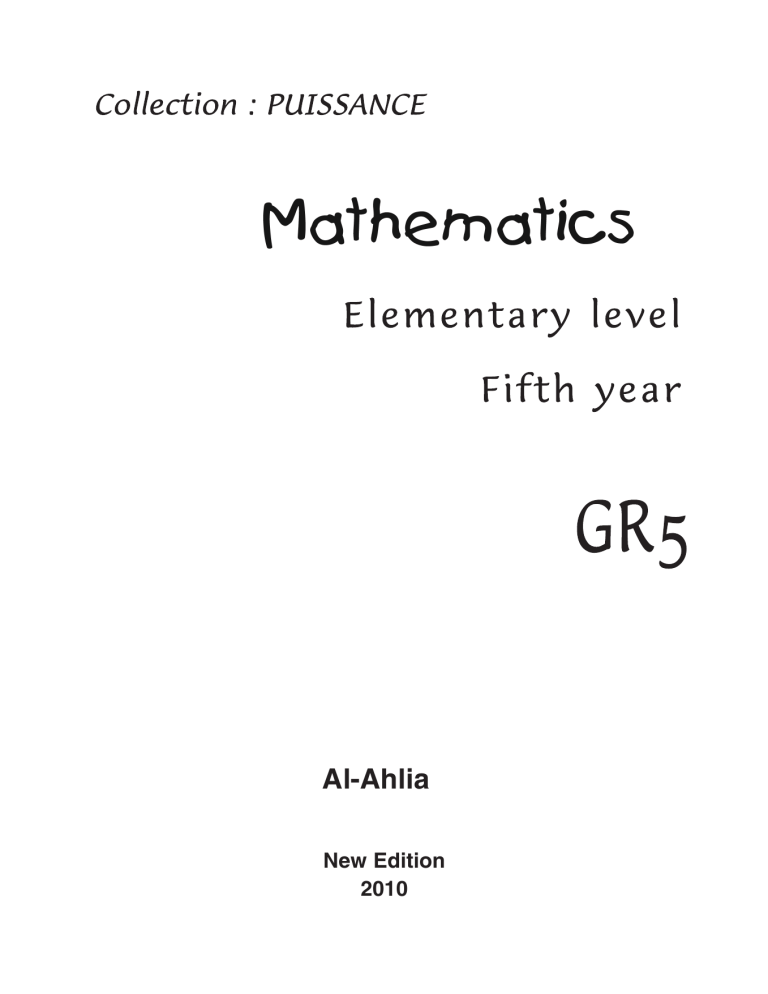 Mathematics Textbook - Elementary Level