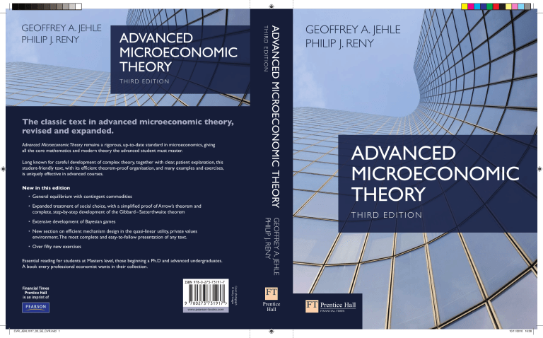 Advanced Microeconomic Theory, 3rd Edition