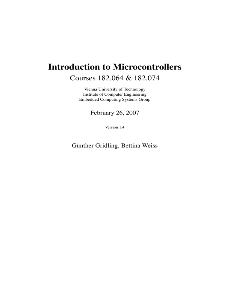 Microcontroller Basics: Course Introduction