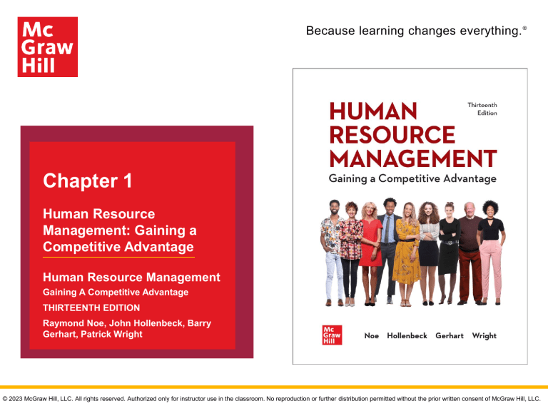 Human Resource Management: Gaining Competitive Advantage