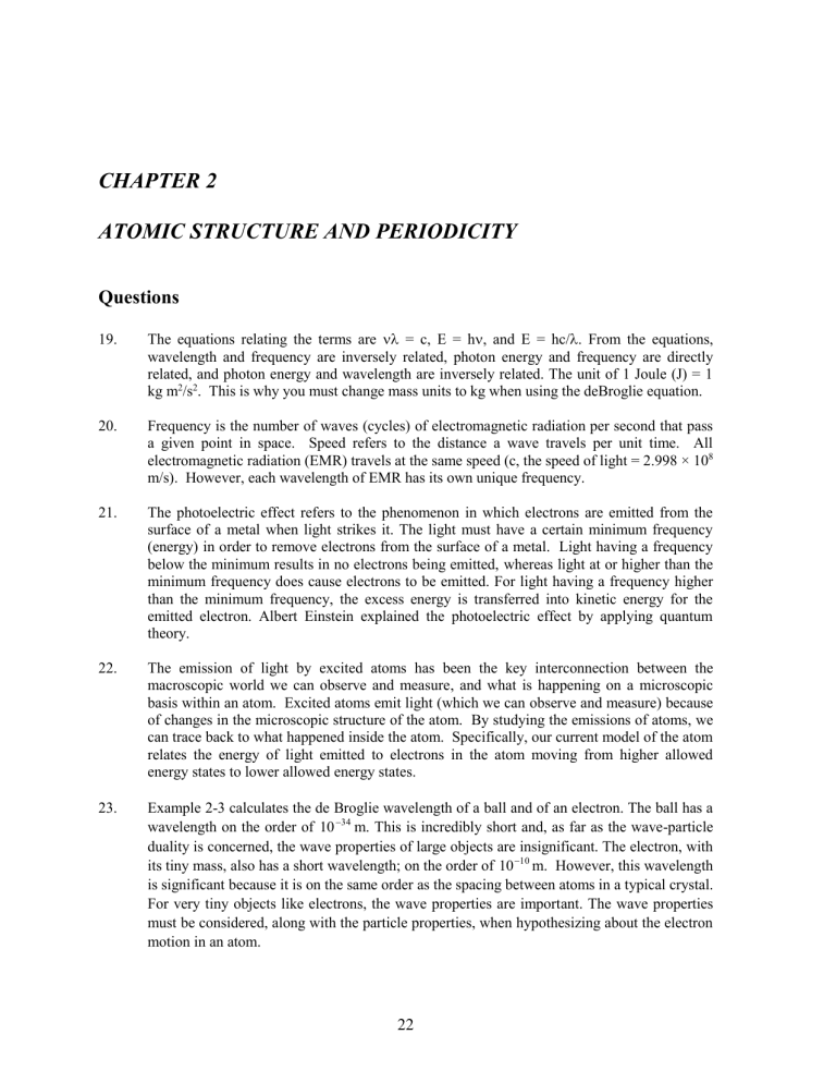 Atomic Structure & Periodicity: Textbook Questions & Answers