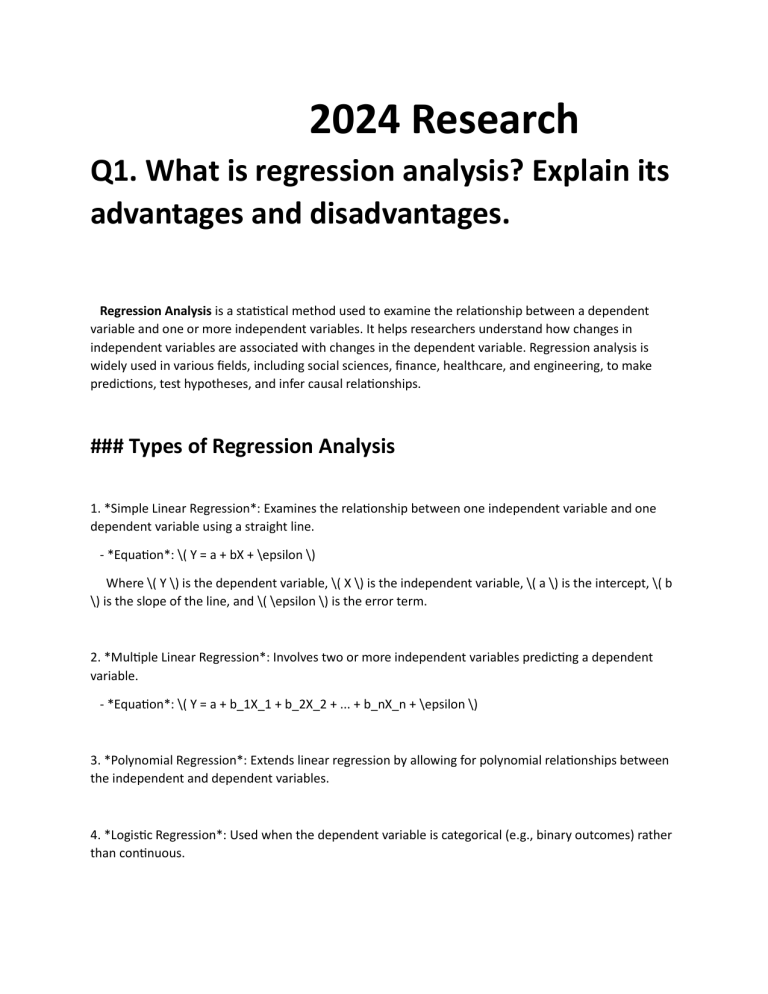 Regression Analysis Explained: Types, Pros & Cons
