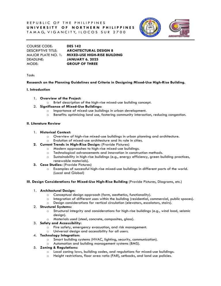 Mixed-Use High-Rise Building Design Guidelines