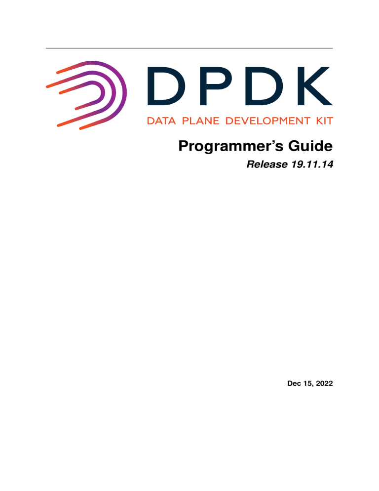 DPDK Programmer's Guide: High-Performance Networking