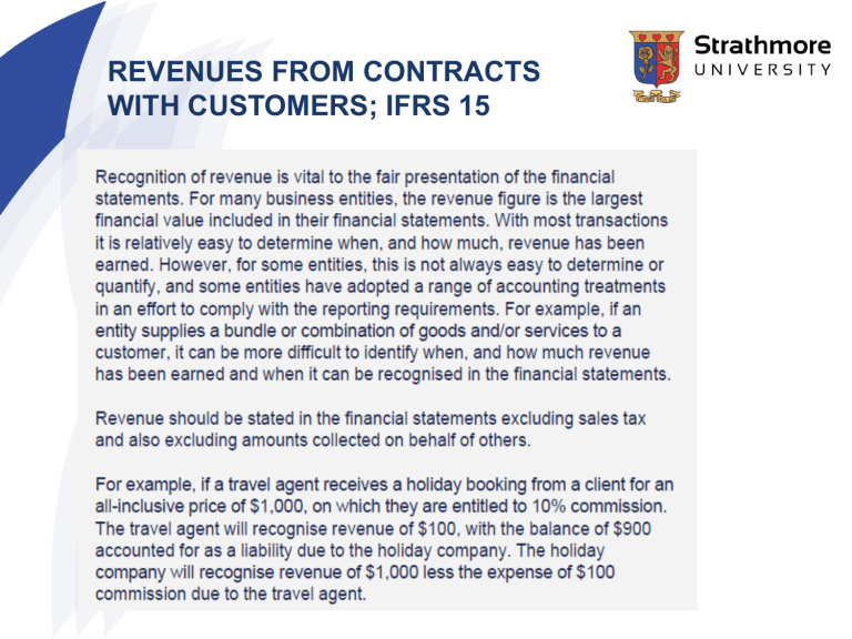 IFRS 15 Revenue Recognition: Contracts with Customers