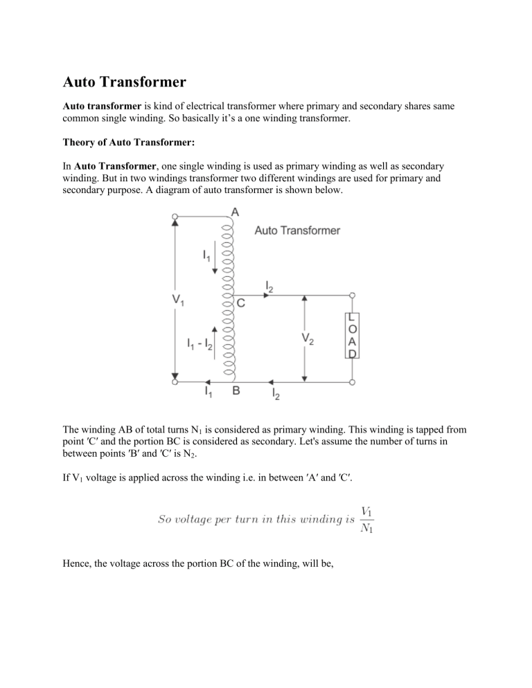 Auto Transformer & Welding Transformer Principles Explained