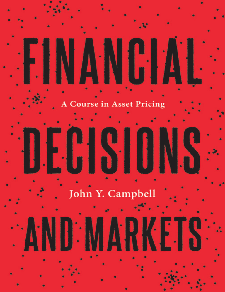 Financial Decisions & Markets: Asset Pricing Course