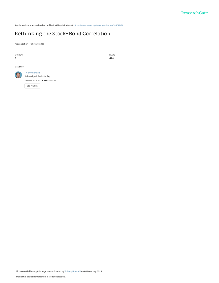 Stock-Bond Correlation: Risk Premium & Market Structure