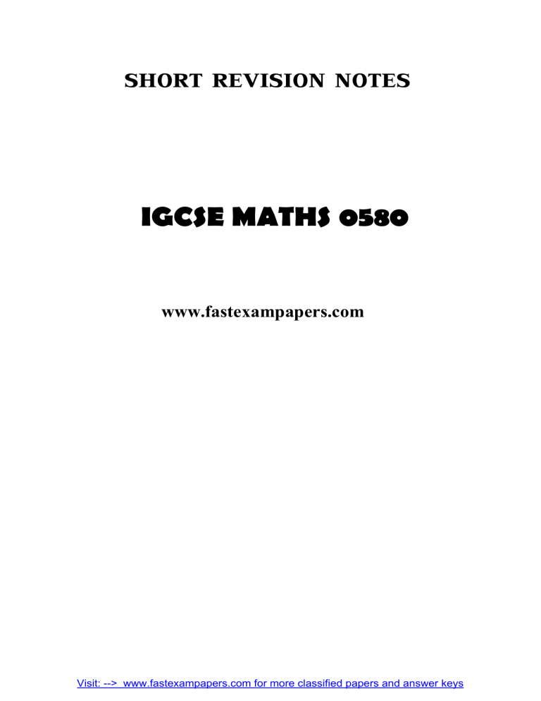 igcse mathematics-revision-and-formula-sheet