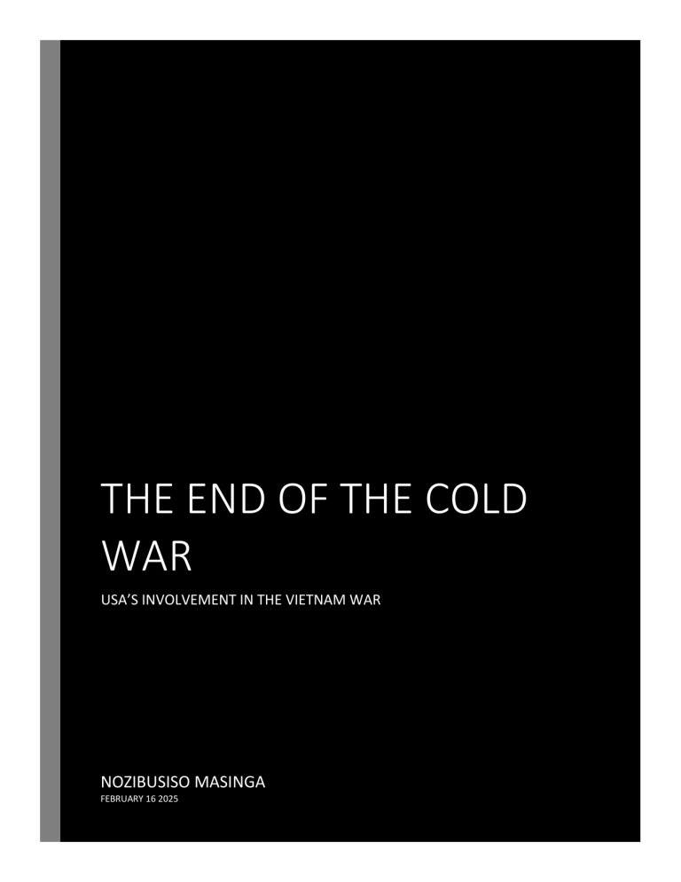 Vietnam War: USA's Failure to Contain Communism