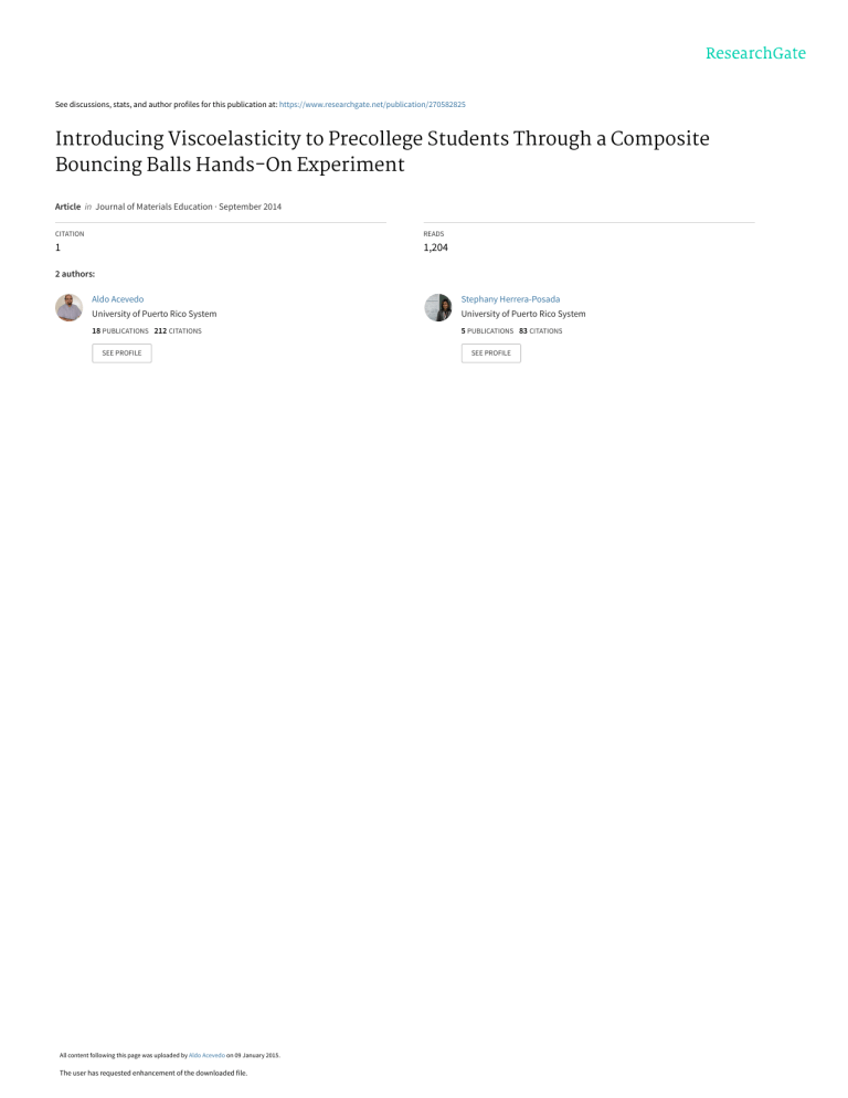 Viscoelasticity Experiment: Composite Bouncing Balls for Students