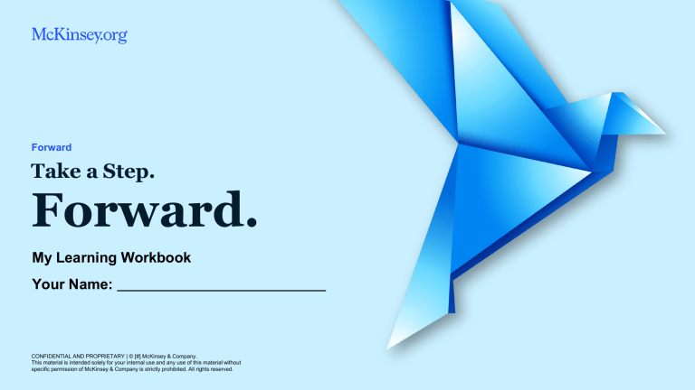 McKinsey Forward Learning Workbook: Skills & Development
