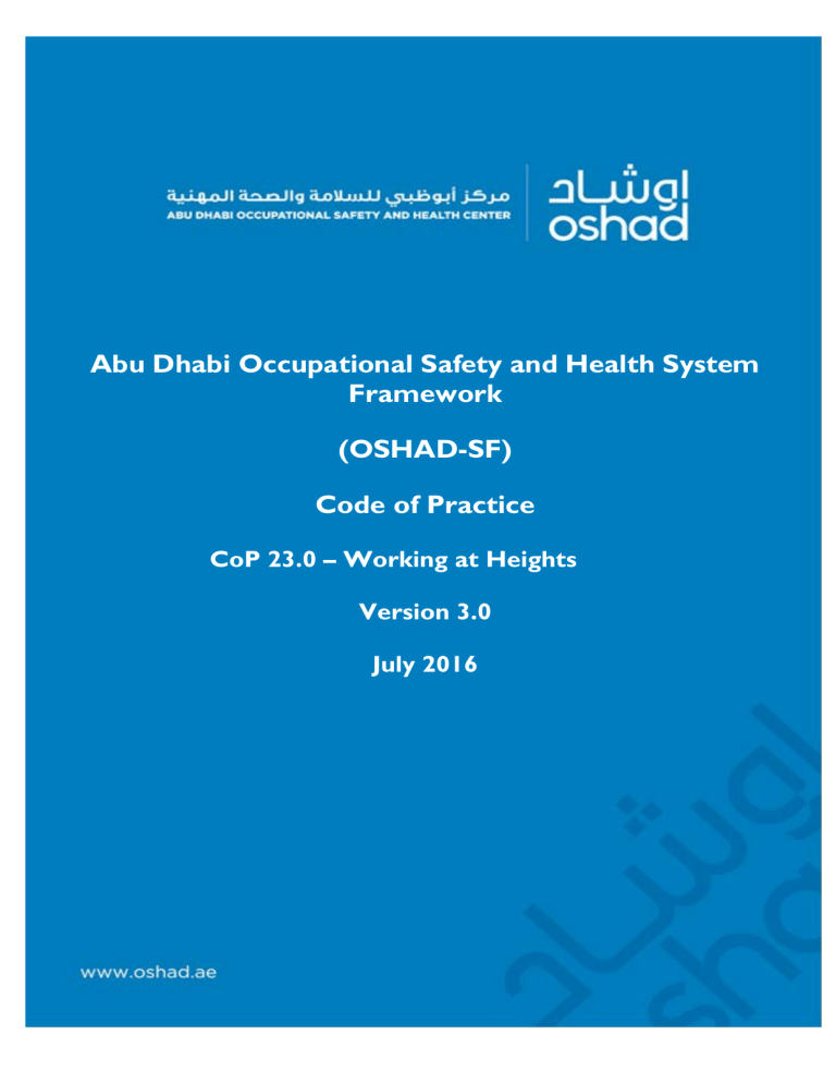 Working at Heights Safety: Abu Dhabi Code of Practice