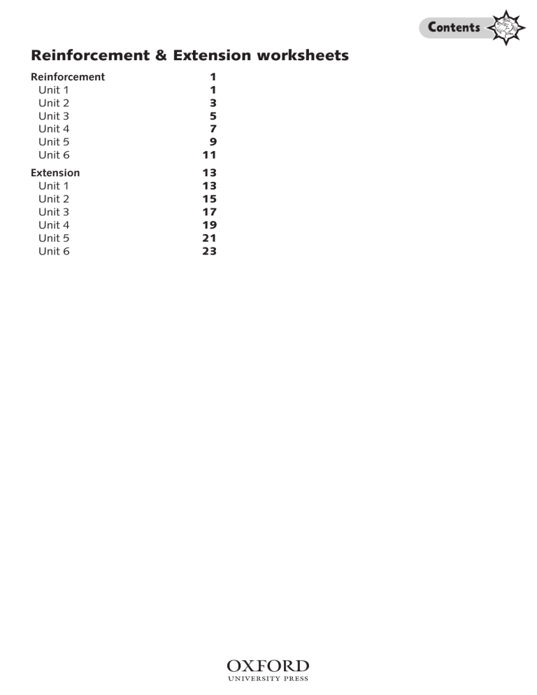 English Worksheets: Reinforcement & Extension Activities