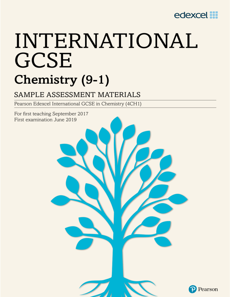 International GCSE Chemistry (9-1) Sample Assessment
