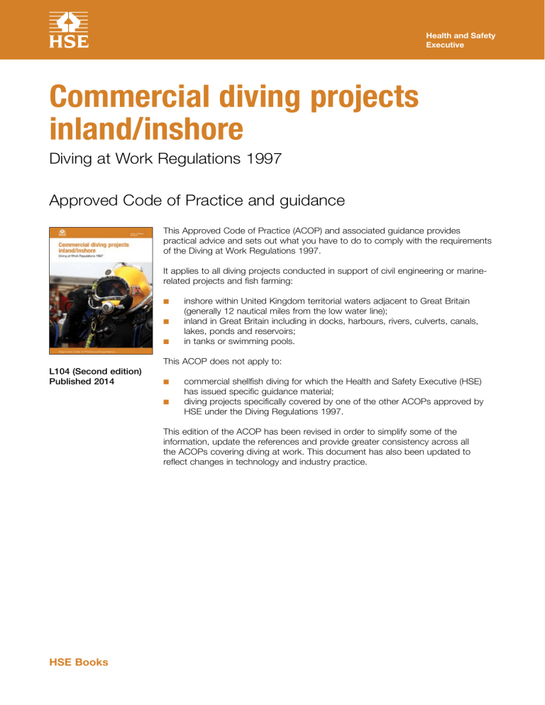 Commercial Diving: Inland/Inshore Safety Regulations