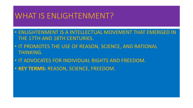The Enlightenment: Key Concepts & Historical Context
