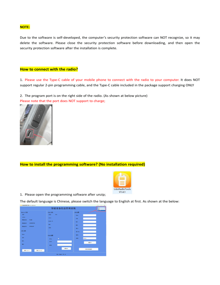 Radio Programming Software Instruction Manual