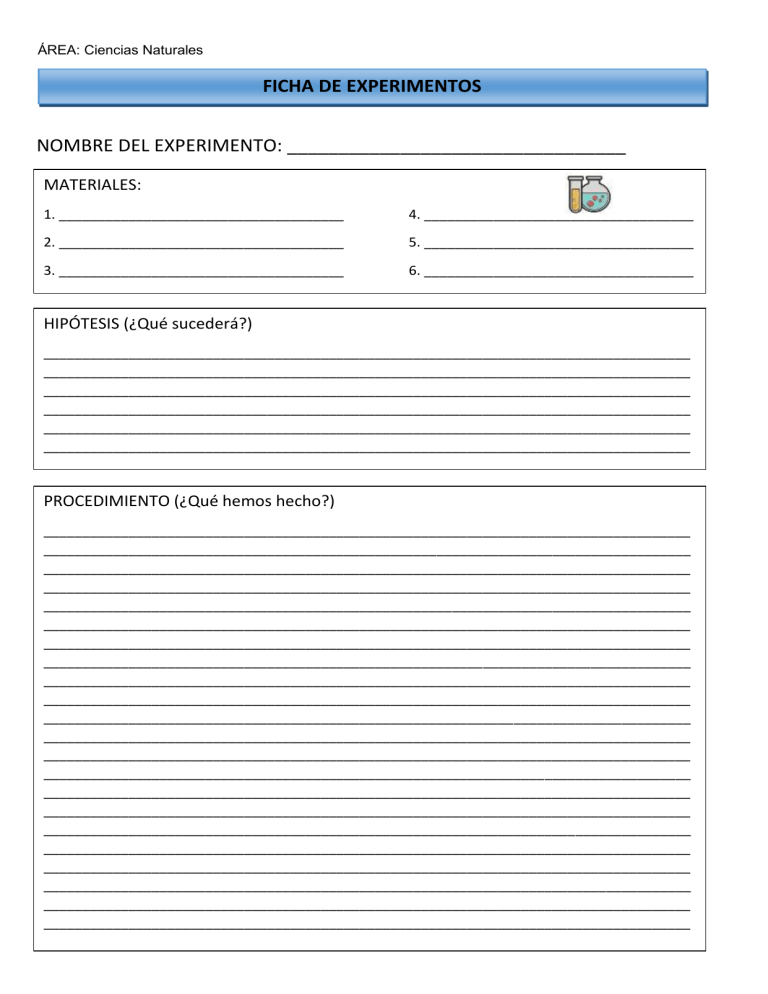 Science Experiment Worksheet for Students