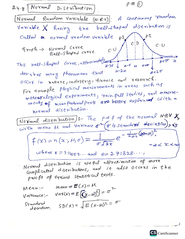 Normal Distribution: Random Variables & PDF Explained