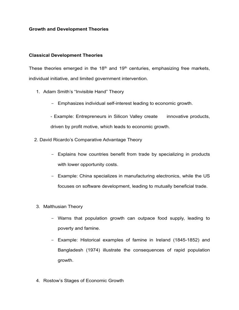 Growth and Development Theories Overview