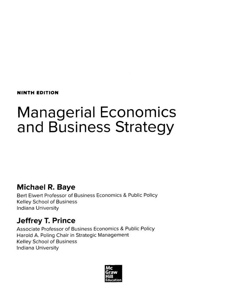 Managerial Economics & Business Strategy Textbook