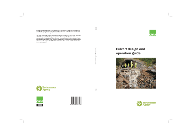 Culvert Design and Operation Guide | CIRIA C689